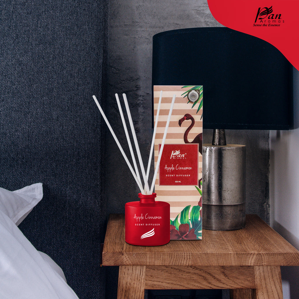 Apple & Cinnamon Scented Reed Diffuser - Crystal Collection (100ml ...