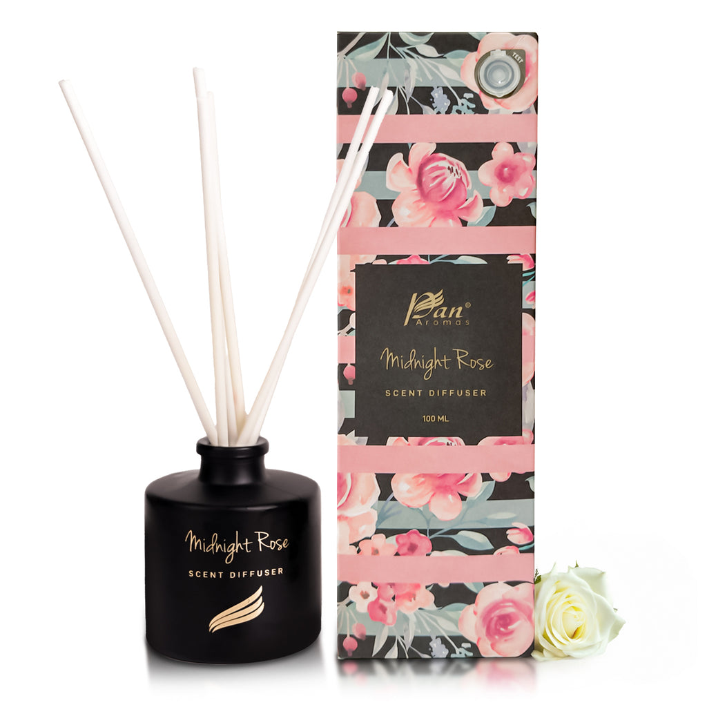 Midnight Rose Scented Reed Diffuser - Crystal Collection (100ml) – Pan ...